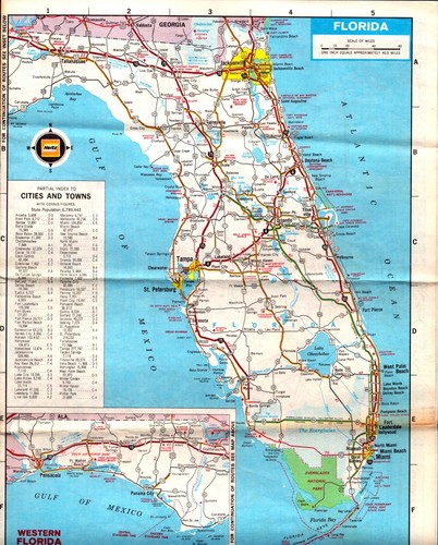 Vintage Florida Map from Hertz Car Rental | eBay