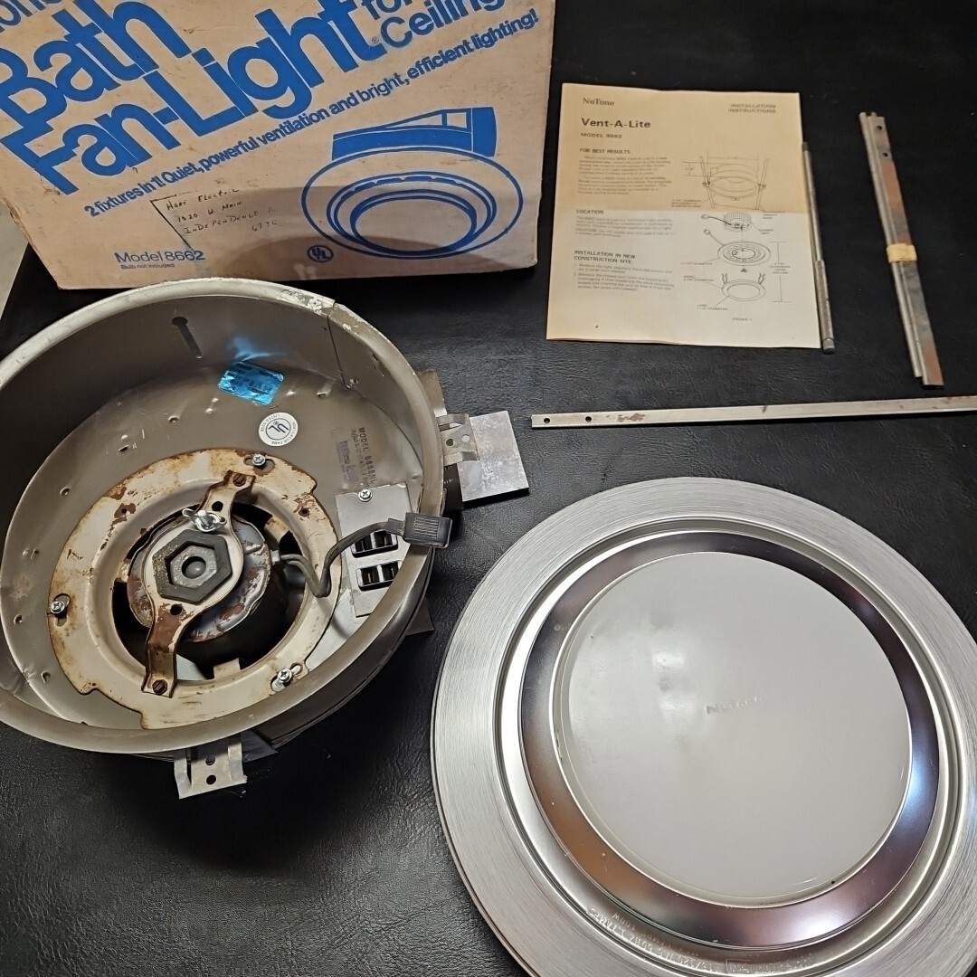 Nutone Bathroom Fan Light Replacement Parts MS Series Ceiling Exhaust