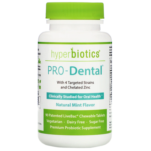 Vital Nutrients, Hyperbiotics®, Pro-Dental® Probiotic, Natural Mint, 90 ...