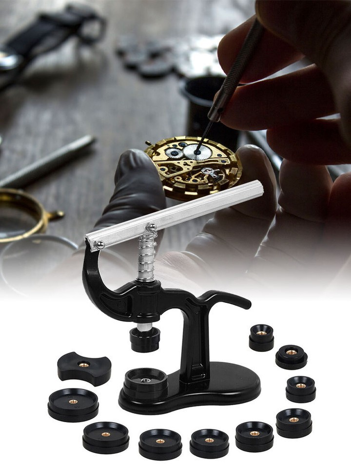 13Pcs Watch Press Set Watch Back Case Press Watch Press Tool with 12 ...