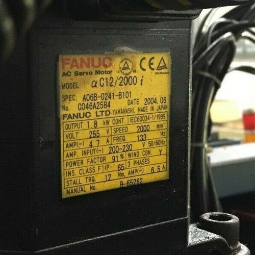 Fanuc servo motor A06B-0241-B101 model c12/2000i ***FREE SHIPPPING ...