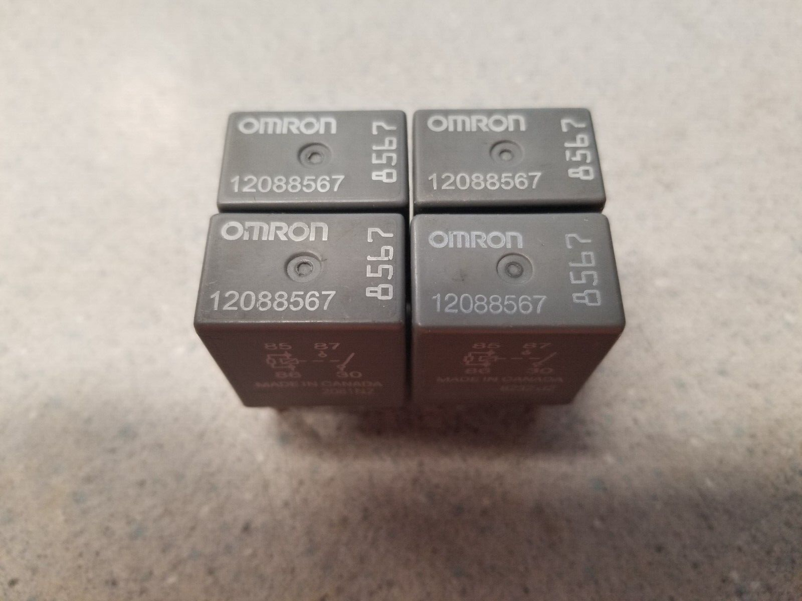 Omron GM 4pin Relay 12088567 (8567) preowned lot of 4 | eBay