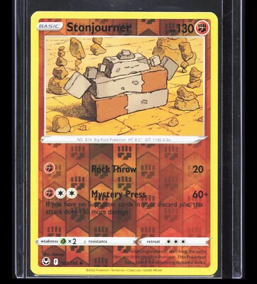 Stonjourner 101/195 Reverse Holo Silver Tempest Pokemon Card TCG Pack ...