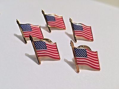 LOT OF 20 AMERICAN FLAG LAPEL PINS * MADE IN AMERICA * TRUMP USA ...