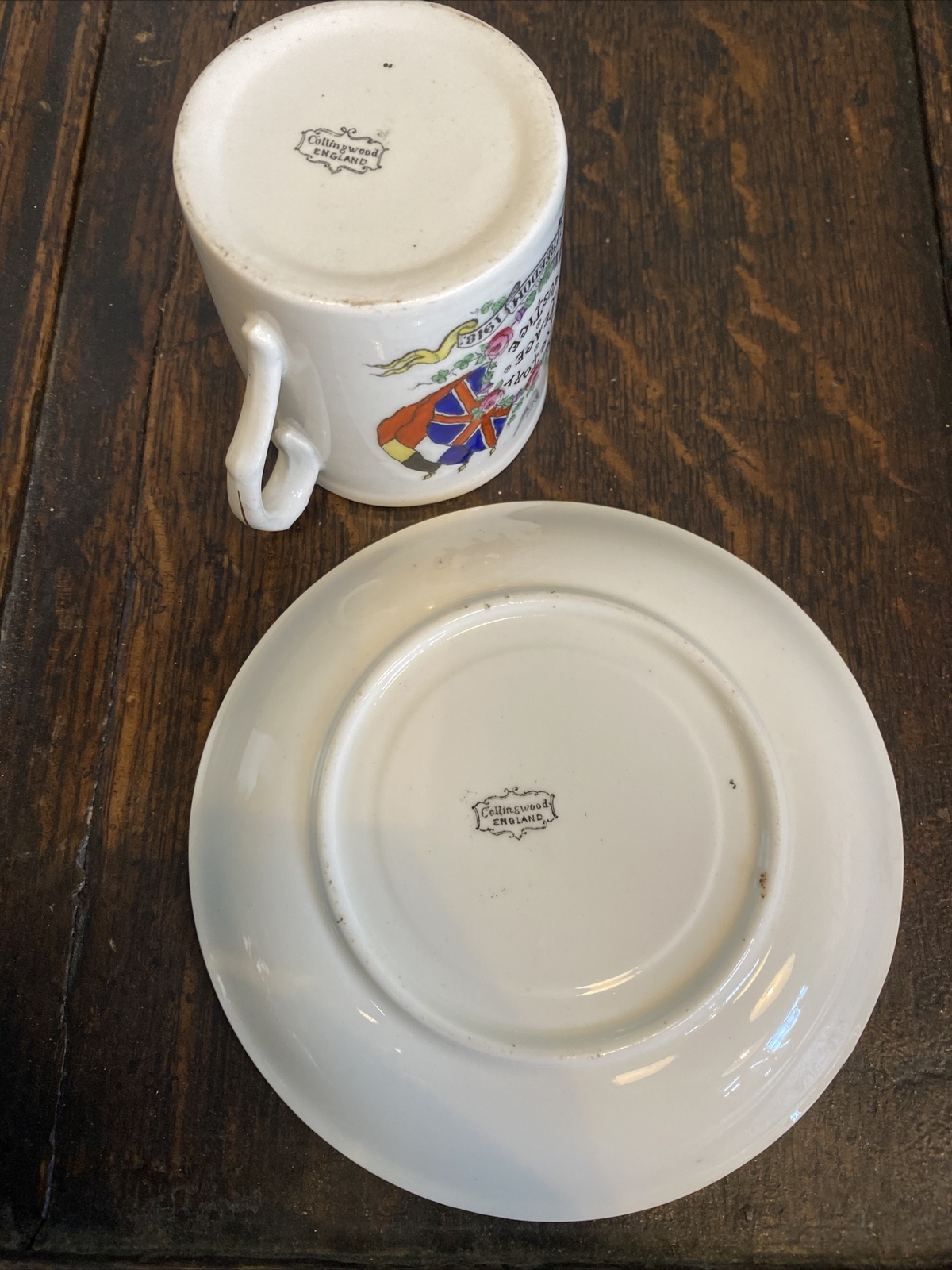 WW1 Victory Peace Justice 11-11 Freedom 1918 Collingwood Mug And Saucer ...