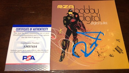RZA Wu Tang Clan Bobby Digital Bullet Signed Autographed CD Cover PSA ...