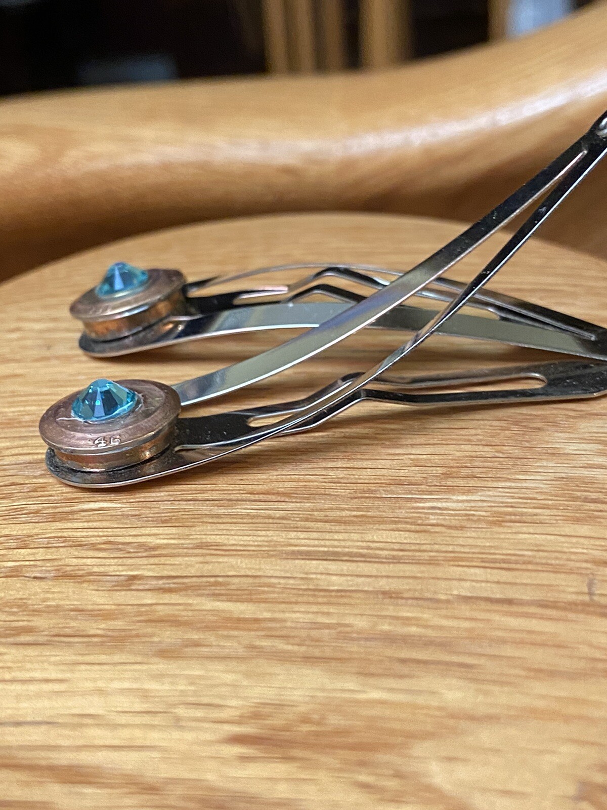 Russian Sniper 7.62 X 54mmR Copper Bullet Casing Hair Pins W/ Turquoise ...