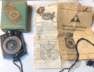 Vintage Original Pasto German Bakelite Field Compass Marsch Kompass w ...