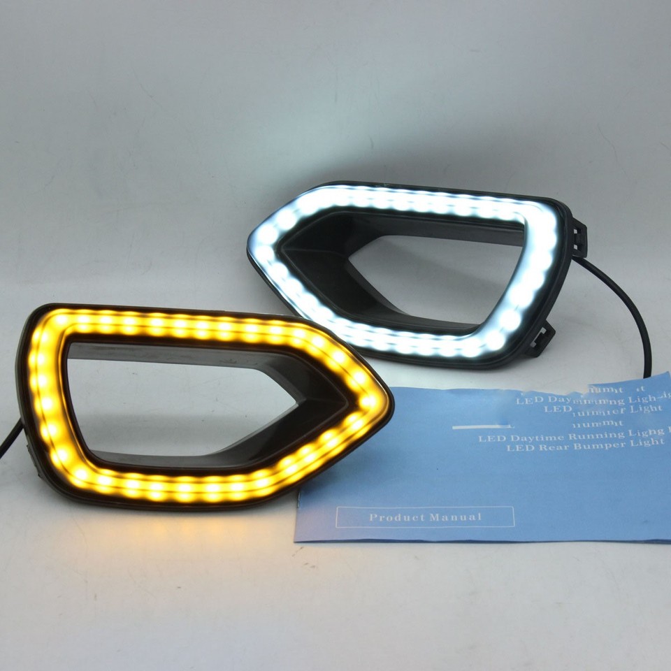 Pair For 2015-2019 Dodge Charger SRT Scat Pack Switchback LED DRL ...