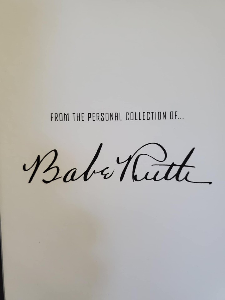 Babe Ruth Signed "CASH" Cut Handwriting HOF Plaque BAS Beckett BGS Card ...