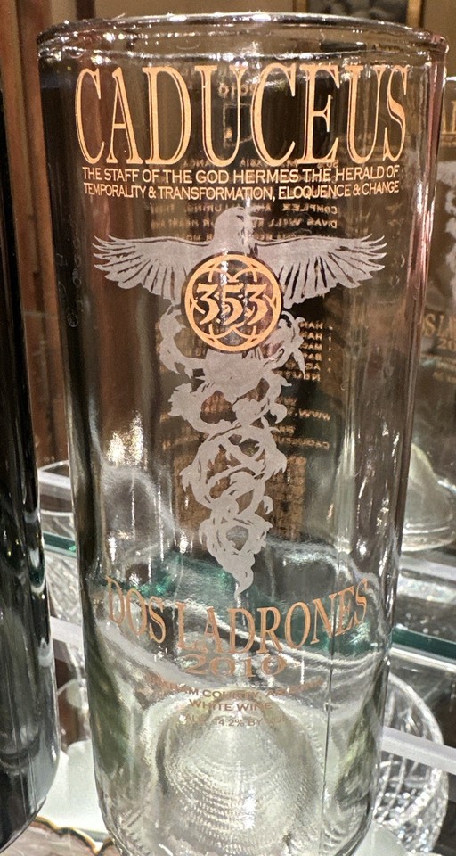 Caduceus 2 Wine Glasses Custom Merkin Vineyard Tool Puscifer Maynard ...