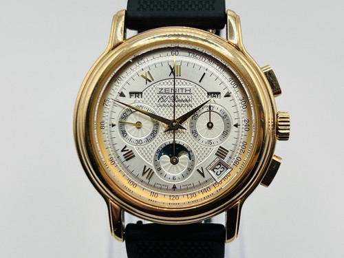 Zenith El Primero 40mm 18k Rose Gold Triple Calendar Moonphase ...