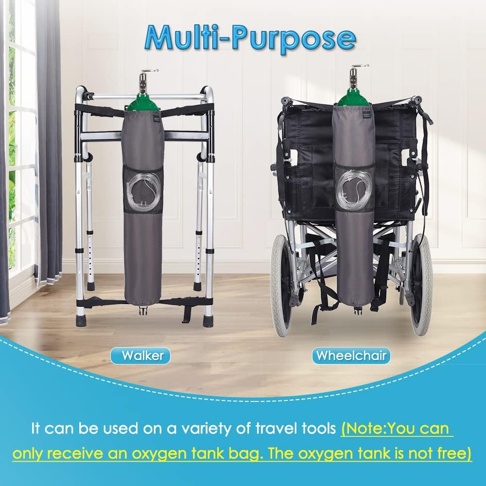 Oxygen Tank Holder for Wheelchair Medical Oxygen Cylinder Portable ...