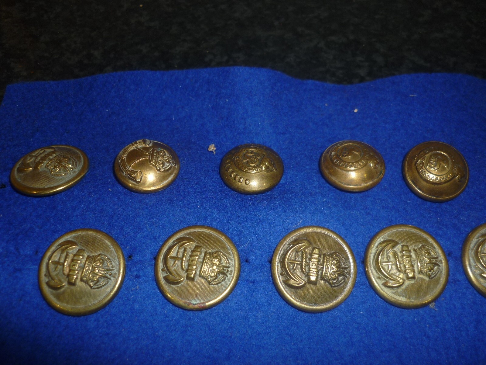 Vintage Brass Military Buttons 6 naval and 4 other | eBay UK