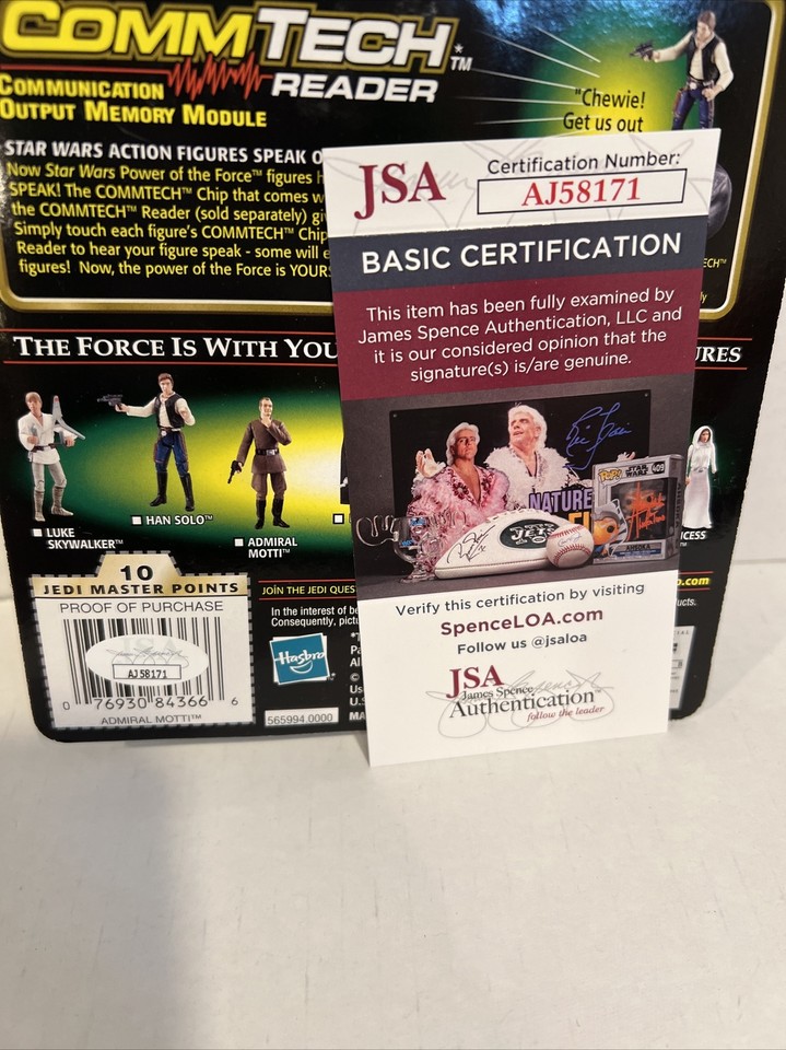 Richard LeParmentier Signed Star Wars Admiral Motti Action Figure JSA 5 ...