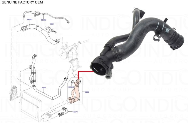 Land Rover LR011482 Genuine OEM Factory Original Lower Hose for sale ...