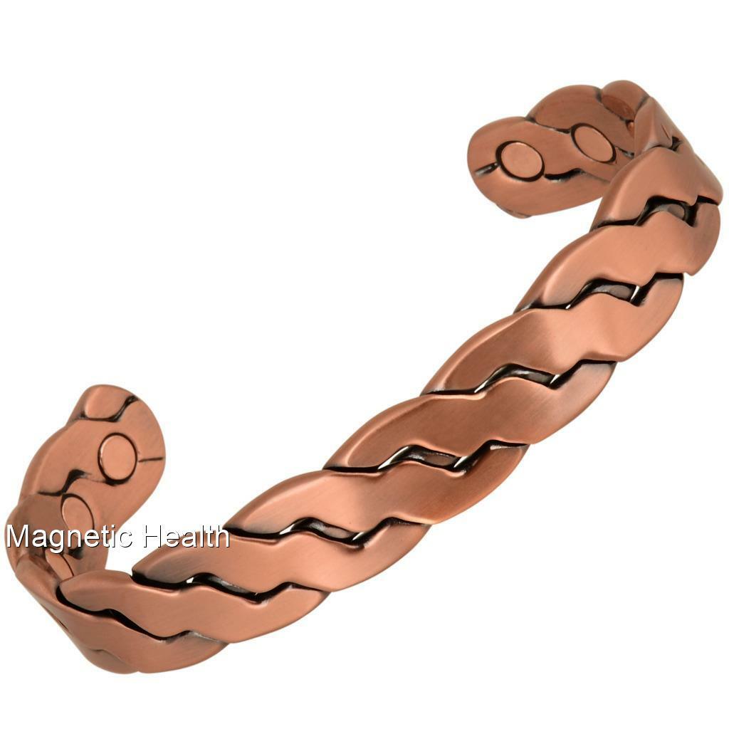 MENS X'LARGE MAGNETIC HEALING BANGLE COPPER BRACELET ARTHRITIS PAIN ...