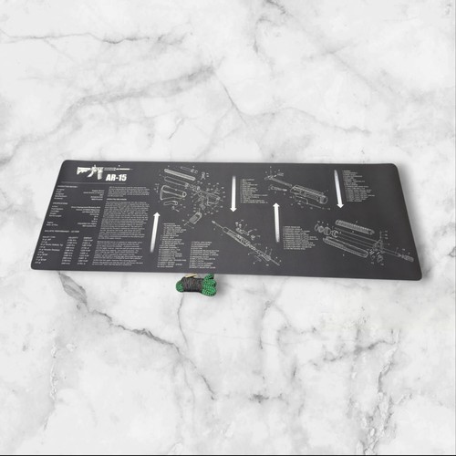 Gun Cleaning Mat for AR15 Breakdown Schematics AR-15 With Bore Snake ...