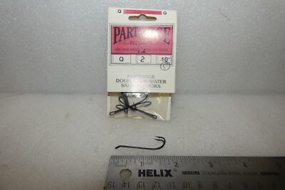 FIVE (5) PARTRIDGE DOUBLE LOW WATER SALMON HOOKS CODE Q SIZE 2 | eBay