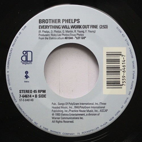 Country Nm! 45 Brother Phelps - Everything Will Work Out Fine / Let Go ...
