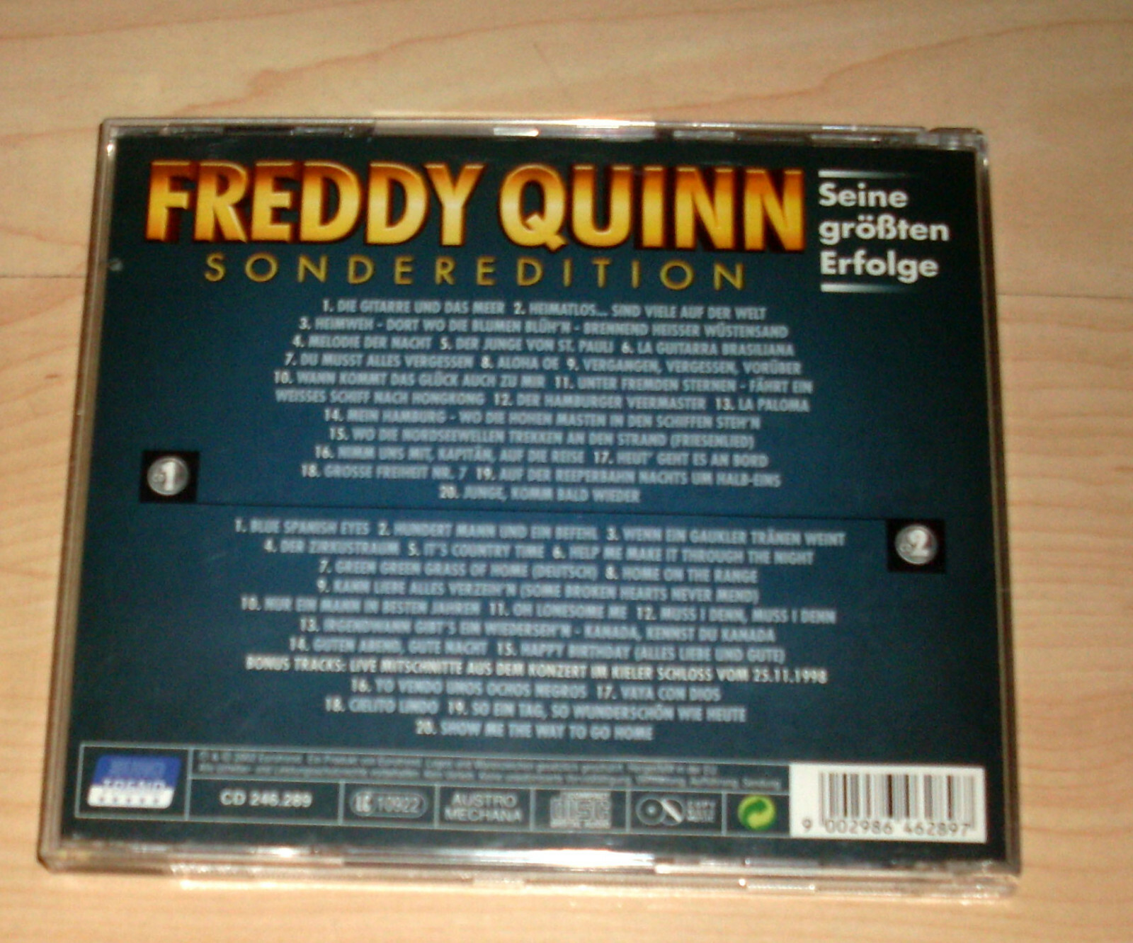 CD Album - Freddy Quinn - Seine größten Erfolge : Aloha oe + La Paloma + ... | eBay