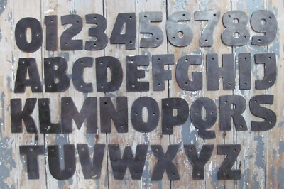 3" Tall Rustic Metal Letters A-Z and Numbers 0-9 with Mounting Holes | eBay