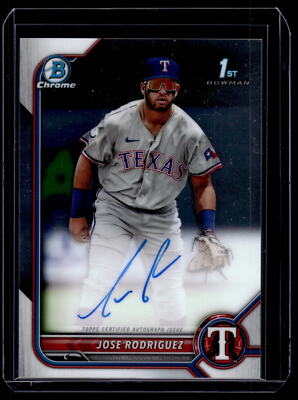 Jose Rodriguez 2022 Bowman Chrome 1st Autograph Auto A Card #CPA-JRZ | eBay