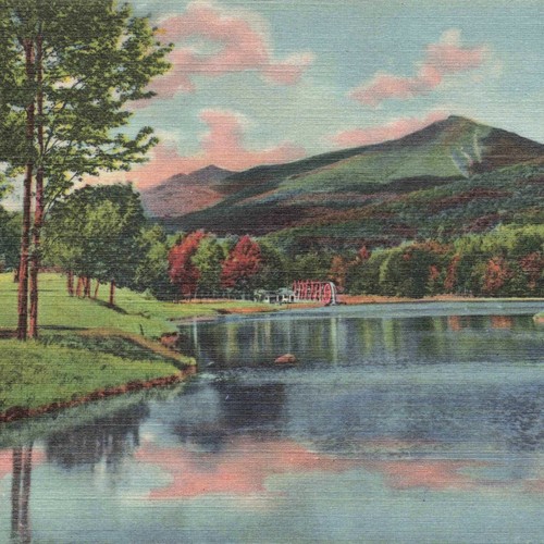 Shadow Lake NH Indian Head Franconia Notch New Hampshire 1955 Linen ...