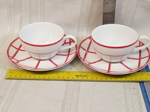 2 RALPH LAUREN RED PAGODA TEA CUP & SAUCER | eBay