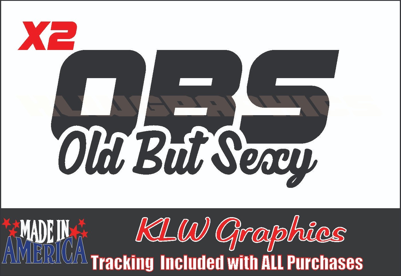 OBS Trucks Decal Sticker Lifted Square Body Turbo Diesel Truck Crew Cab ...