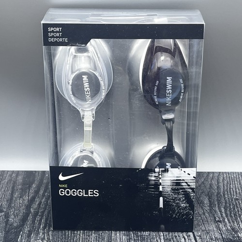 Nike Sport Swim Goggles Black, Clear, Lot of 2 - New | eBay