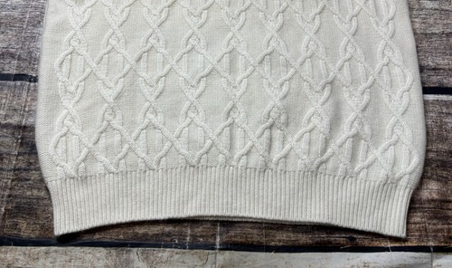 Gucci Cashmere Sweater Men's Size 50 Large Cable Ivory Mock Neck Y2K ...