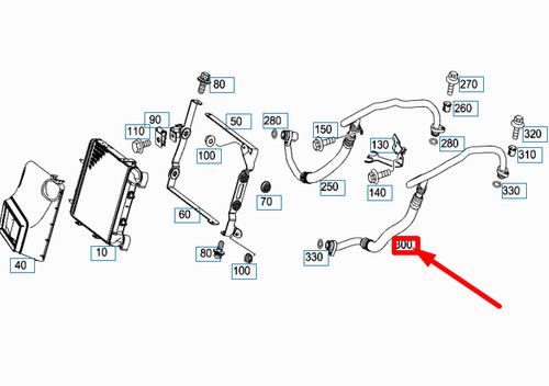 MERCEDES-BENZ SLK R172 AMG ENGINE OIL COOLER LINE A1725000172 NO DUTY ...