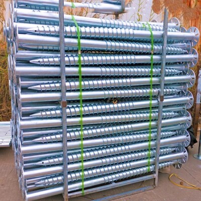 Extra Heavy Duty Round Ground Screw Post Spike Post Anchor Support Post ...