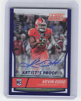 2016 Score #403 Kevin Dodd RC Artist's Proof Auto /35 | eBay
