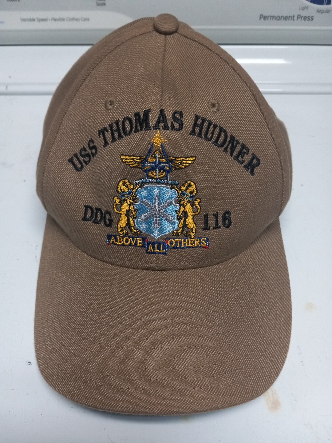 USS THOMAS HUDNER DDG 116 The Corps BEIGE Baseball Ca… - Gem