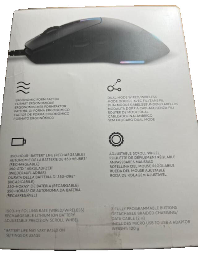 Alienware AW610M Wired/Wireless Gaming Mouse BLACK Open Box