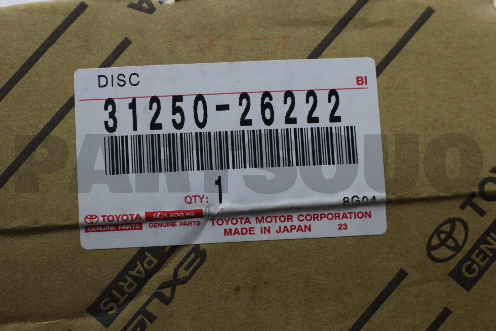 3125026222 Genuine Toyota DISC ASSY CLUTCH 31250-26222 | eBay UK