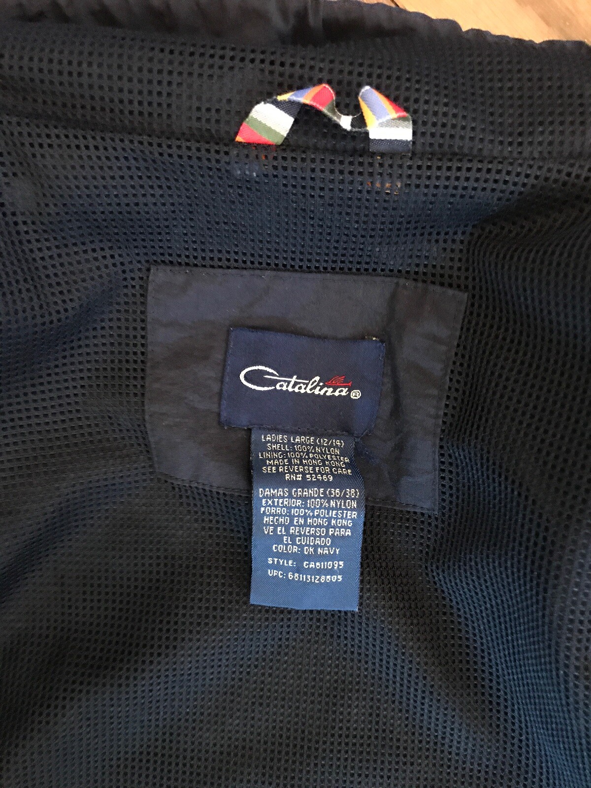 VTG Catalina Collection Women Size L 12/14 Nylon Windbreaker Navy ...