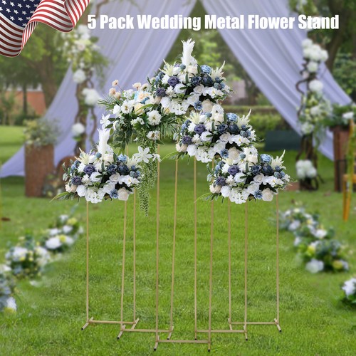 5 Pcs Gold Floral Stands Set - Durable Iron for Weddings & Events | eBay