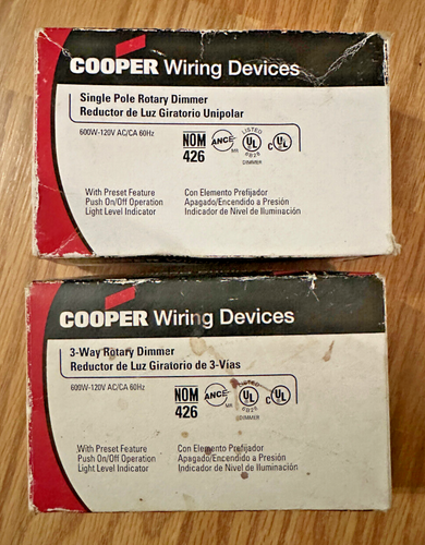 Cooper 1 Pole & 3 Way Rotary Dimmers | eBay