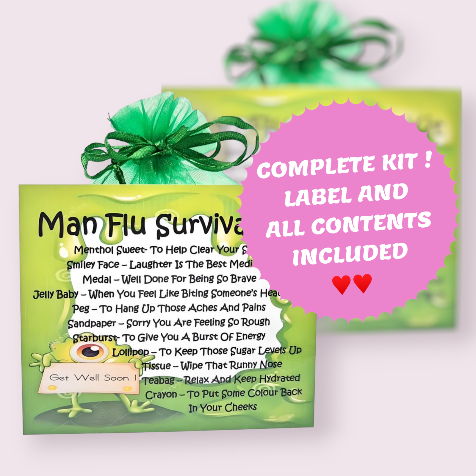 Man Flu Survival Kit ~ Fun Novelty Keepsake Gift & Greetings Card | eBay UK