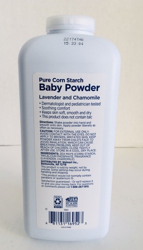 Equate Cornstarch Baby Powder Lavender Chamomile 22 oz No Talc ...