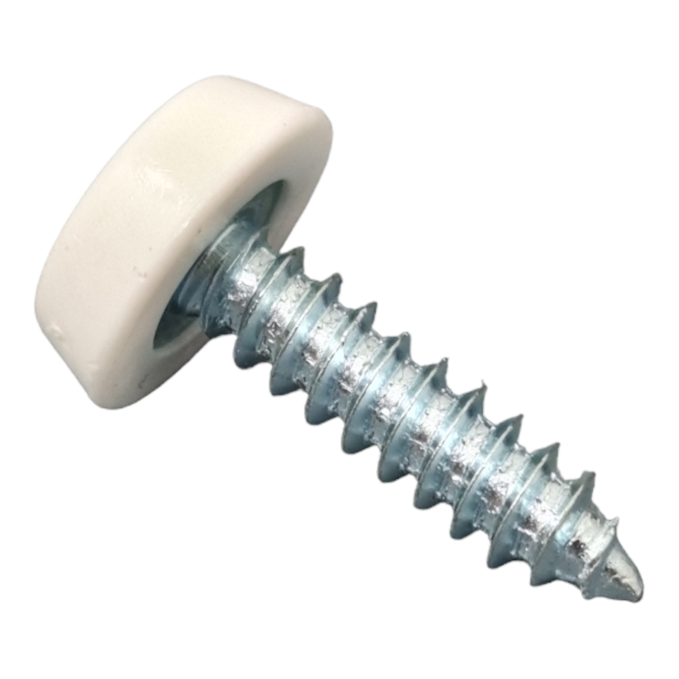 Number Plate Screw Oversized Moulded Head Polytop Screws All Colours 8G ...