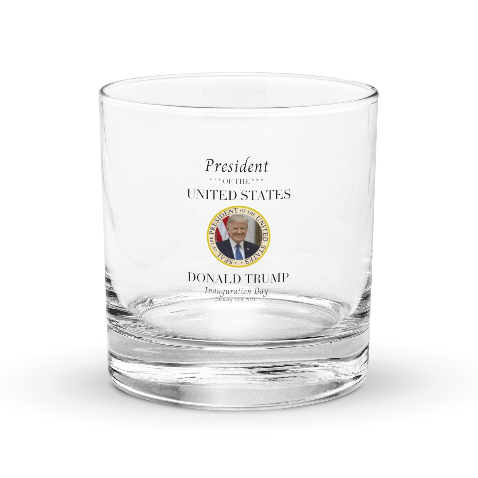 Trump Commemorative Rocks Glass, 10oz - Political Gift, Whiskey Glass ...