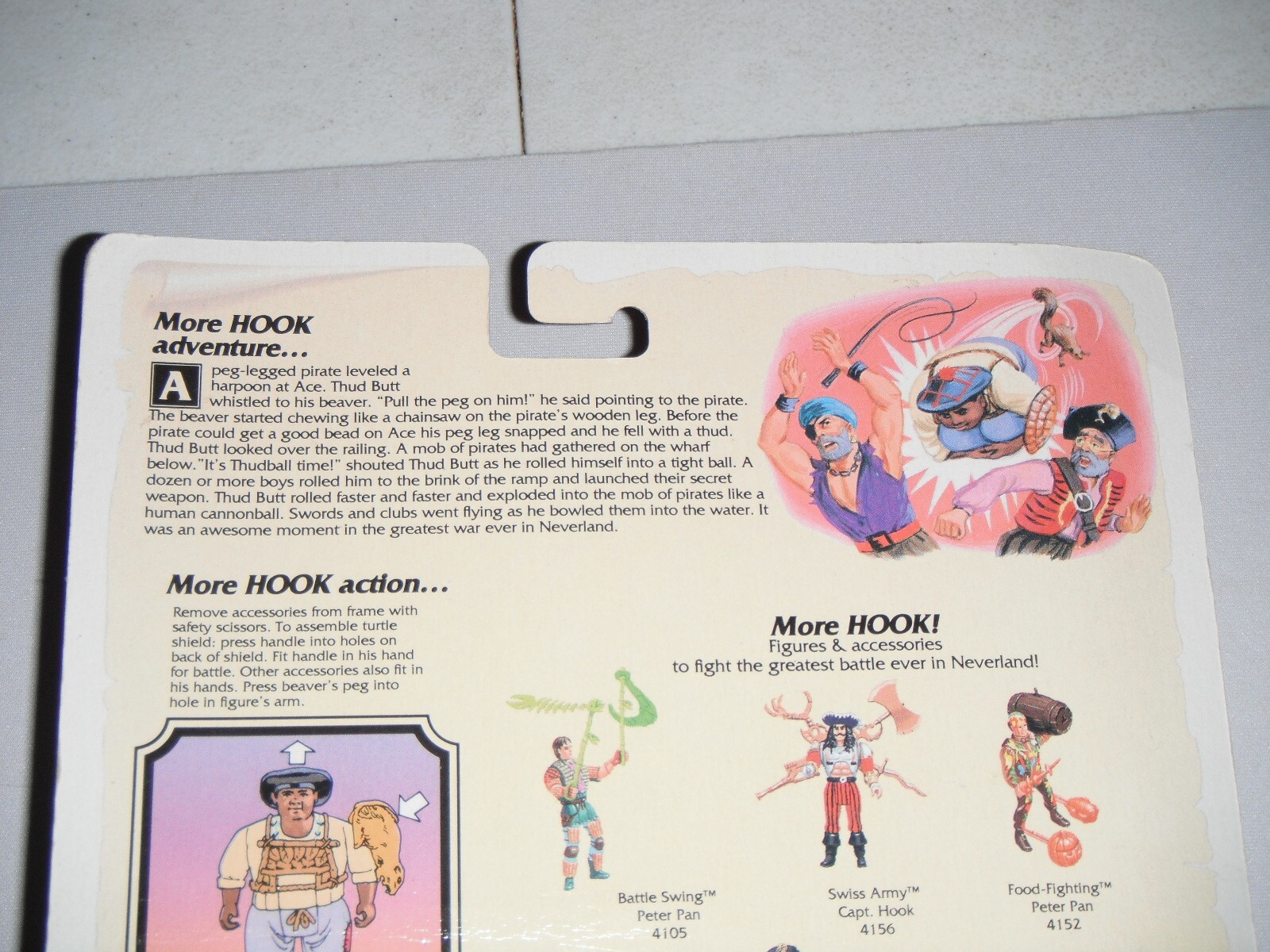 Mattel Hook Thud Butt Lost Boy 1991 Rare Action Figure Peter Pan New ...