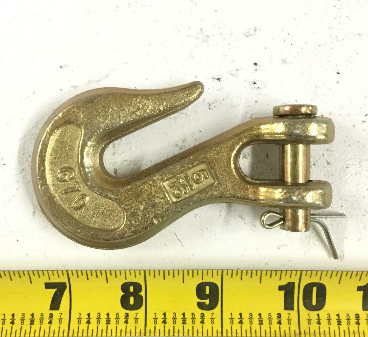 6) 5/16" Clevis Grab Hooks Tow Chain Hook Flatbed Truck Trailer Tie ...