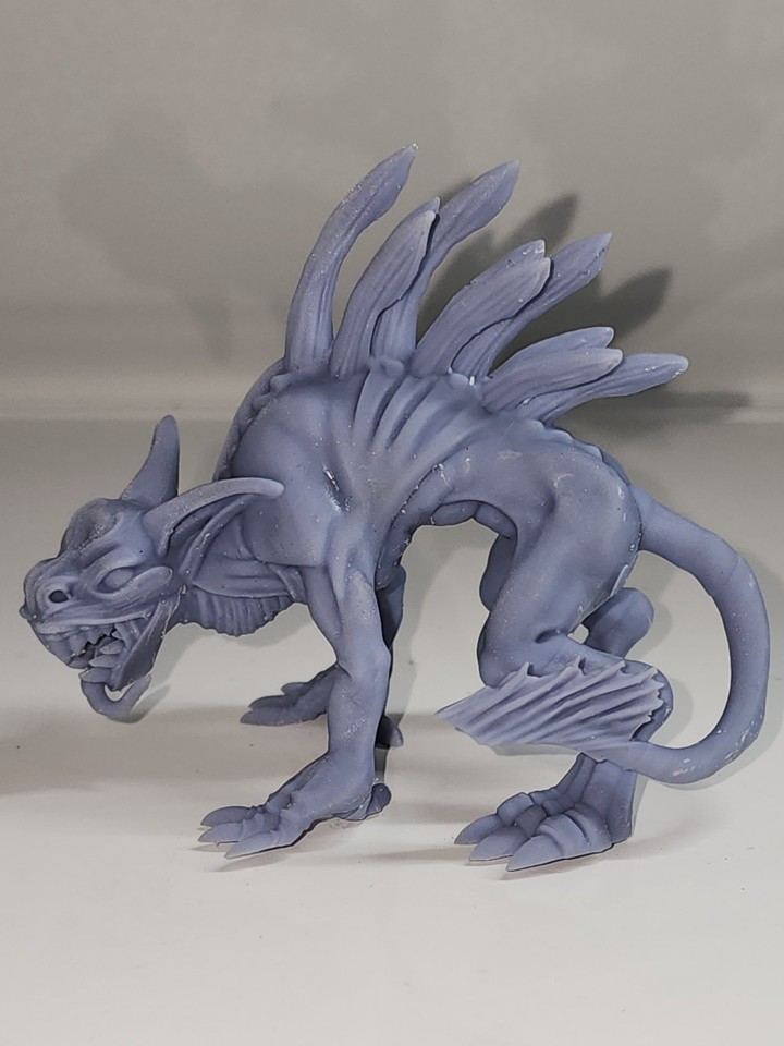 3D Printed Resin CHUPACABRA Mini Figurine Bust Statue Myth Folklore ...