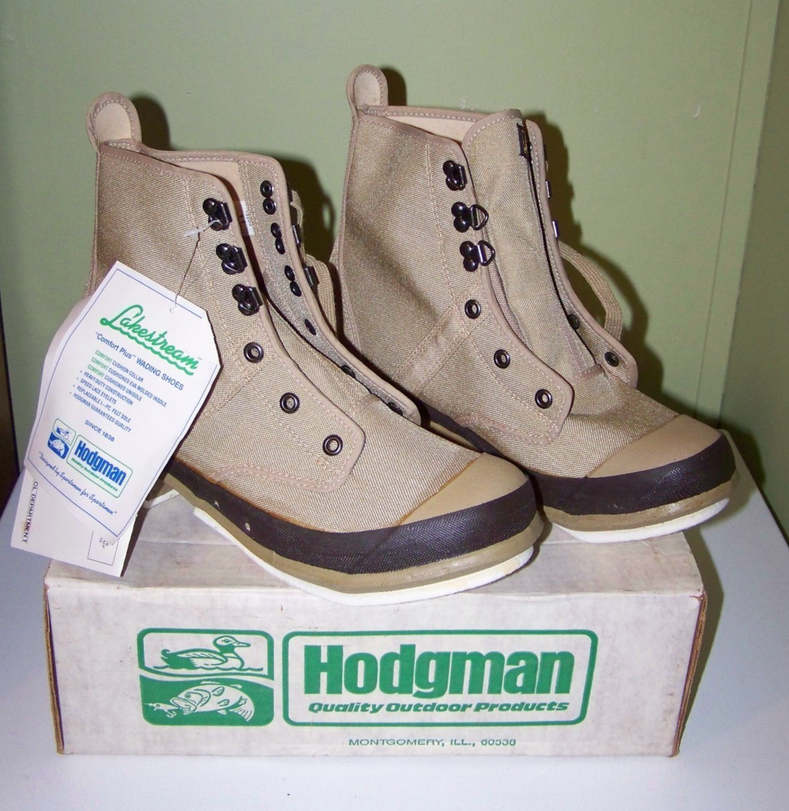 HODGMAN LAKESTREAM Tan Comfort Plus Men's Wading Shoes Size 11 NEW in ...