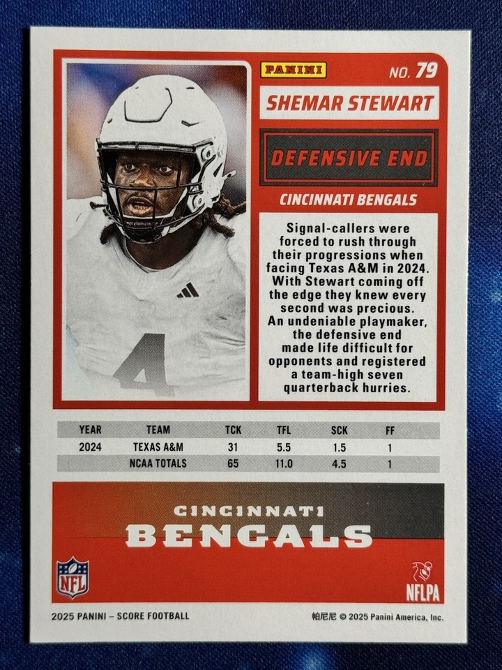 2025 Score Halloween Shemar Stewart Orange Pumpkin Border (RC) #79 ...